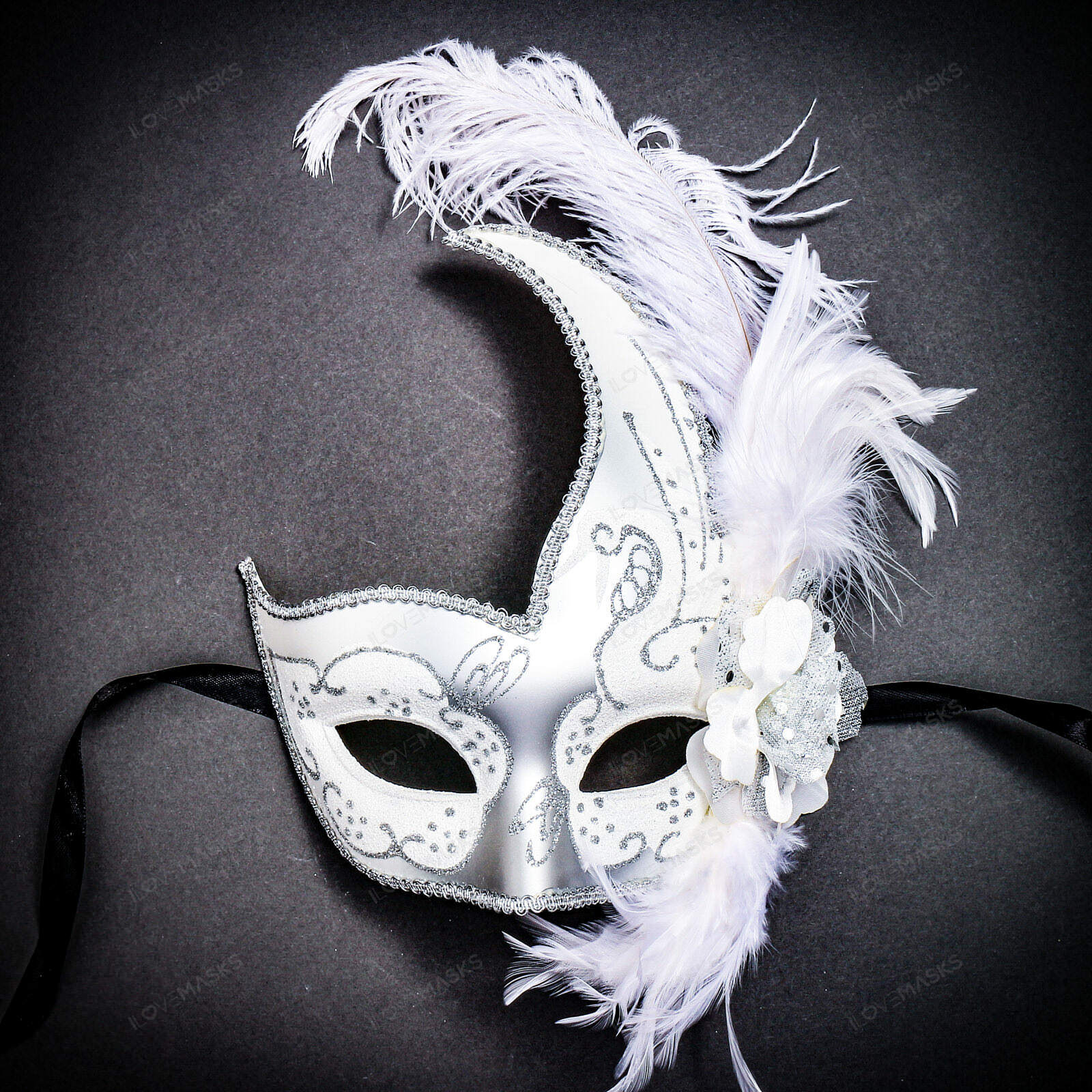 Pretty White Masquerade Masks