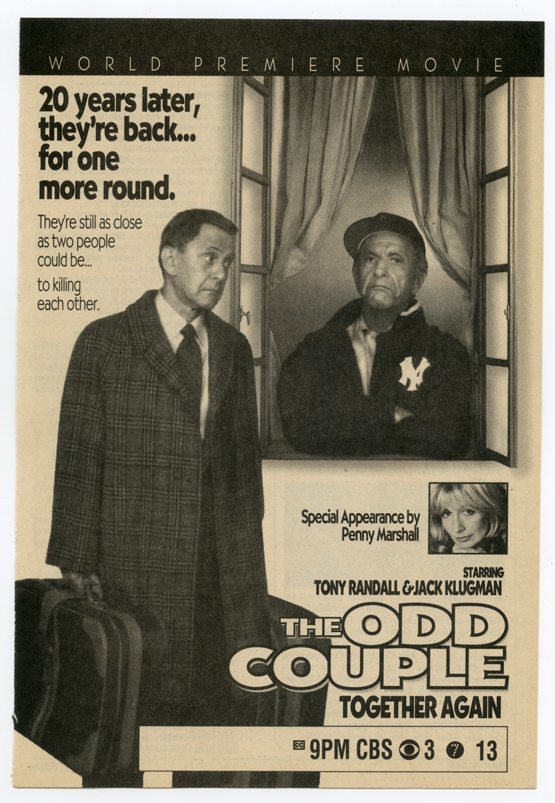 The Odd Couple Movie World Premiere TV Guide Promo Ad Tony Randall, Jack Klugman | eBay