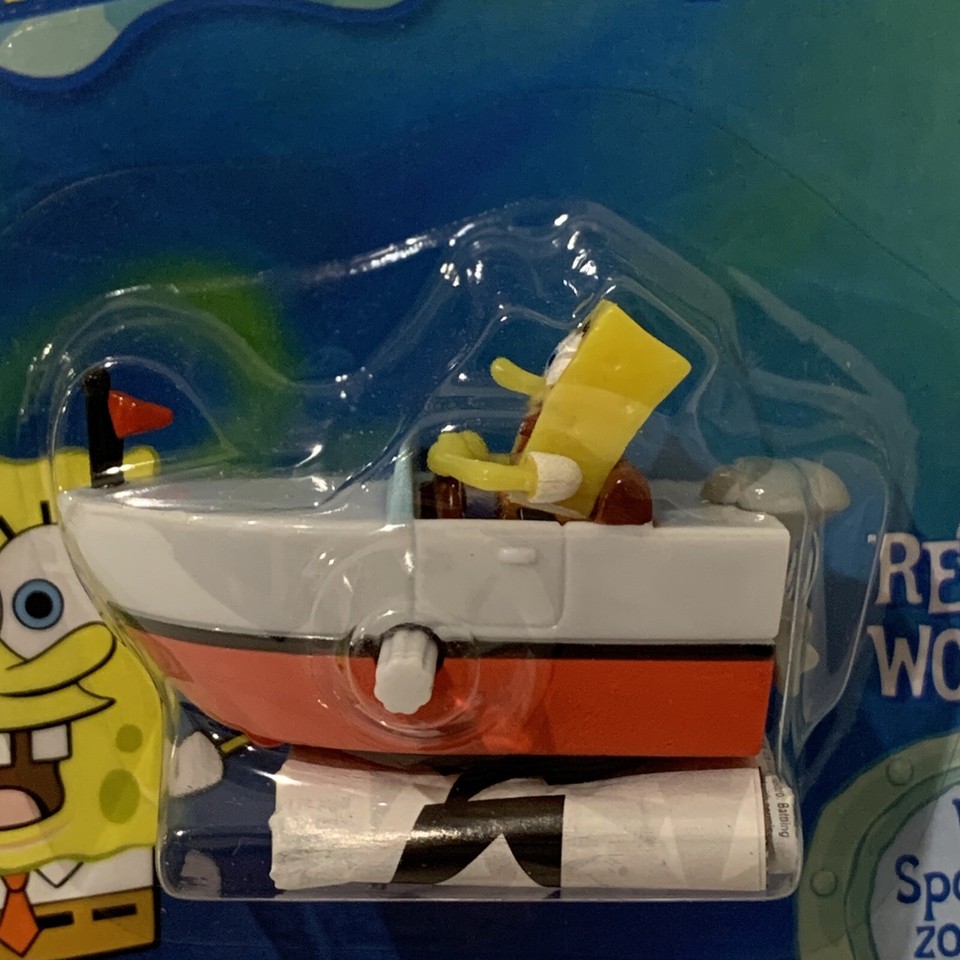 SpongeBob SquarePants Wind Up Speed Boat Basic Fun 2002 New MOC | eBay