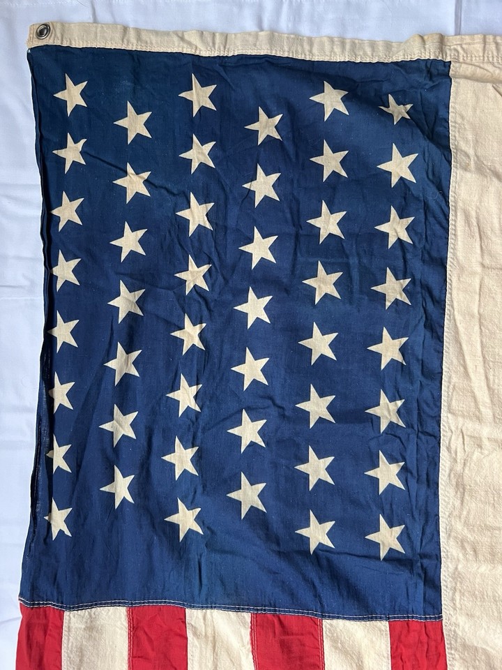 Original RARE U.S. Pre-WWI 46 Star Antique MultiPiece Cloth National ...