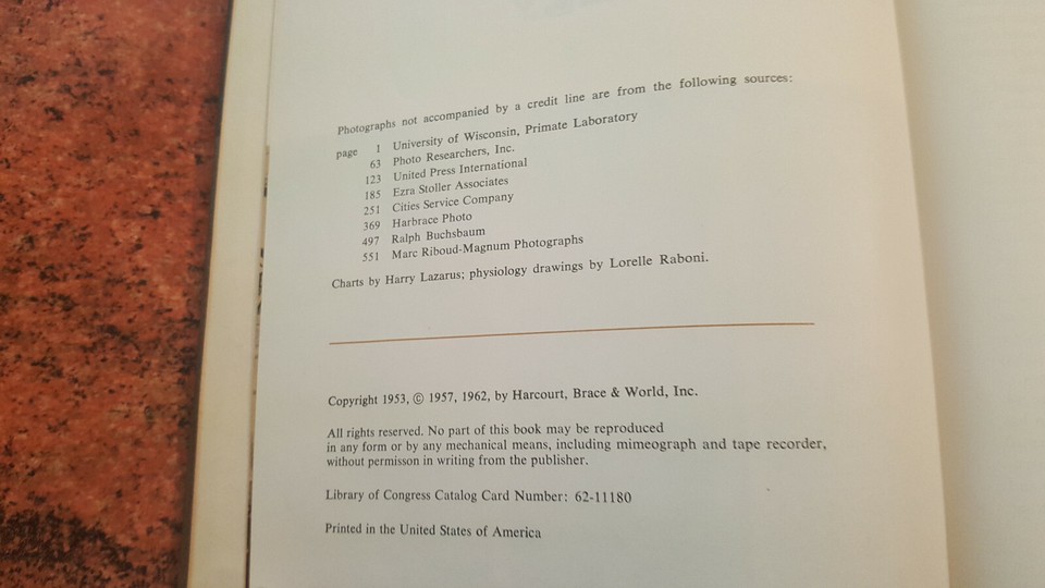 INTRODUCTION TO PSYCHOLOGY Ernest R. Hilgard 3rd edition 1953 HARDCOVER ...