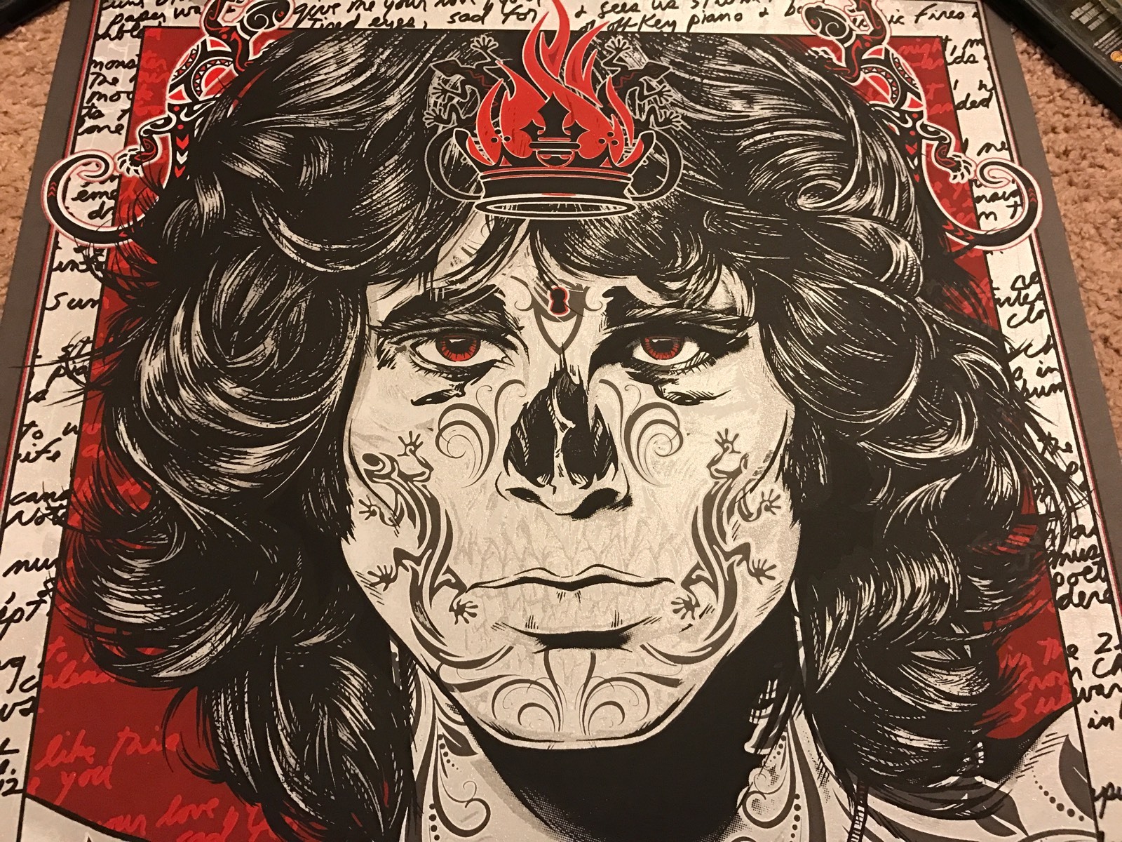 Jim Morrison The Doors Lizard King Print Poster Mondo Rhys Cooper Glows ...