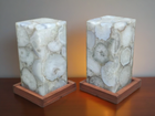 White Agate Lamp Set of 2 | Agate Table Lamps | Modern Home Decor ...