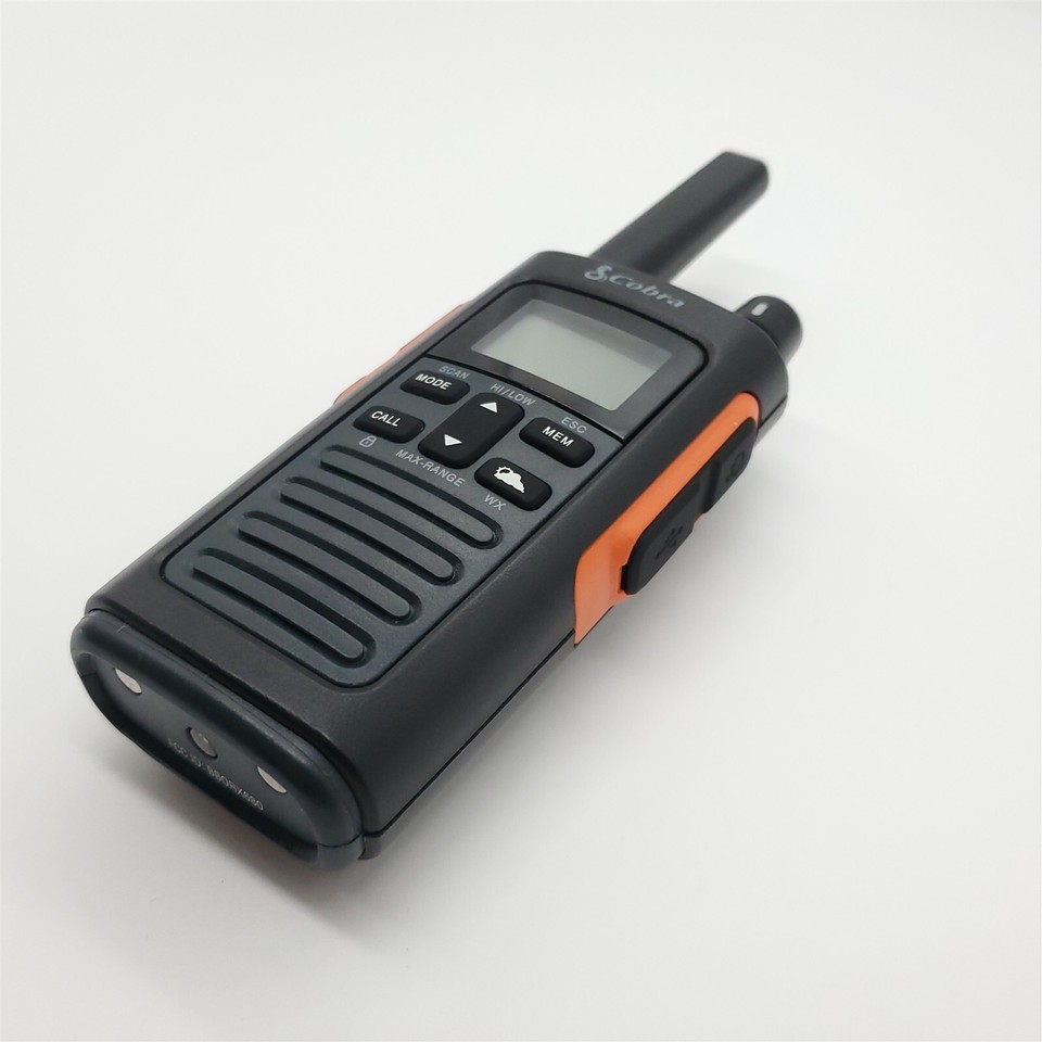 Cobra RX680 Waterproof Walkie Talkie for Adults, Black and Orange ...