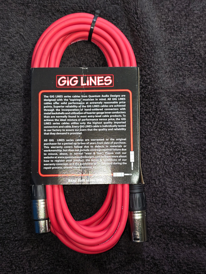 Quantum Audio Designs 20' low impedance microphone cable XLRm to XLRf ...