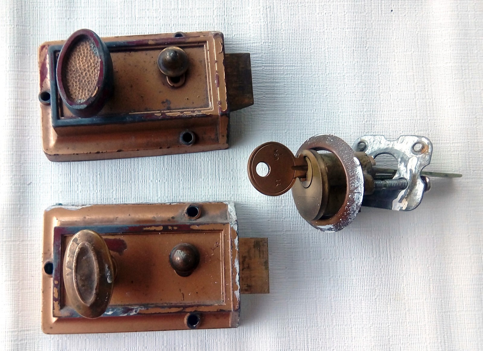 Vintage Mid Century Door Locks Latches with Key | eBay