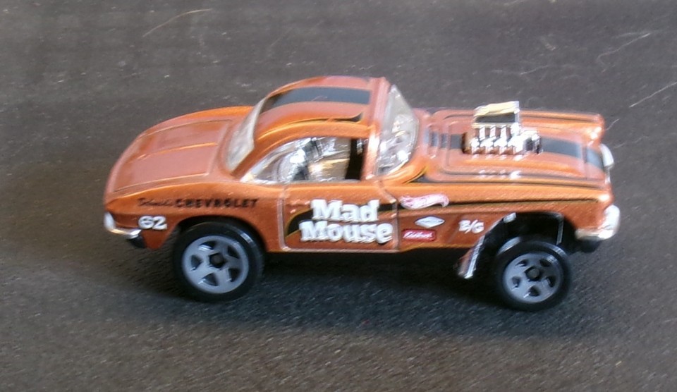 HOT WHEELS 1962 CHEVY CORVETTE GASSER MAD MOUSE NHRA DRAG RACING MOC | eBay