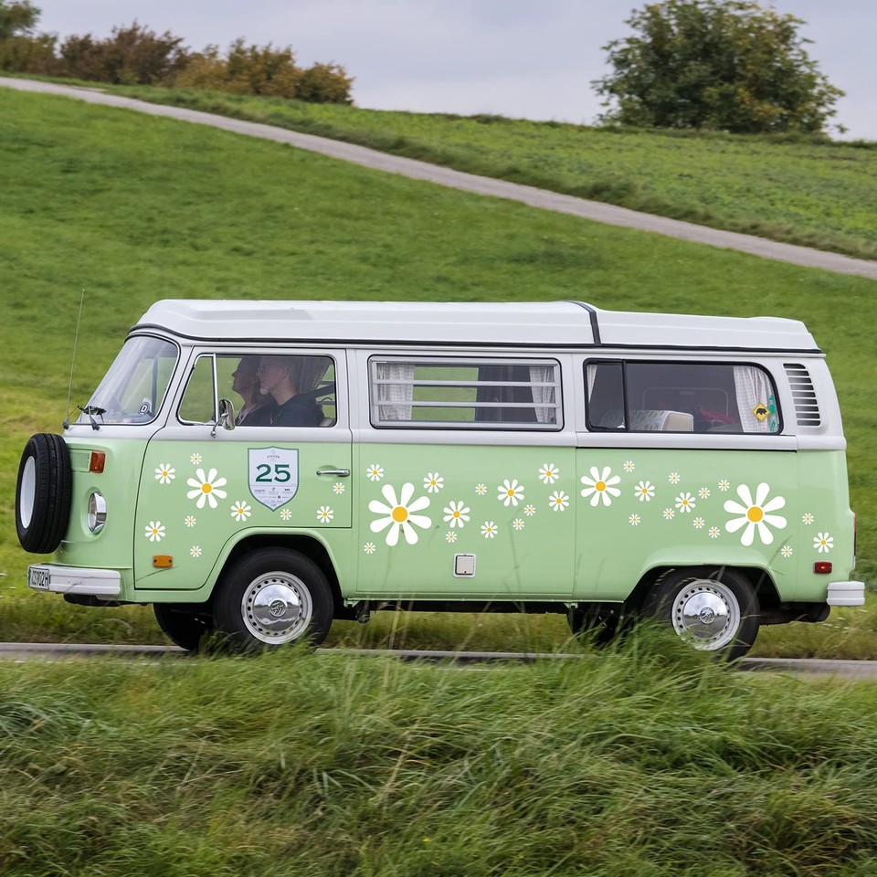 12 Sheets Daisy Car Stickers 133 Pieces Flower Car Decals Vinyl Daisy ...