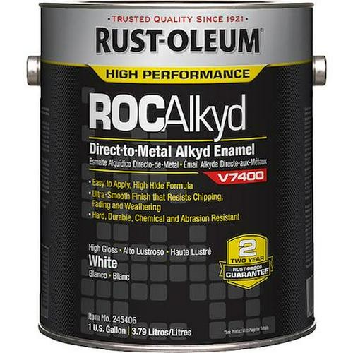 RustOleum Paint White High Gloss Oil Based Interior Exterior Metal Wood ...