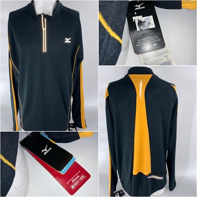 Mizuno Breathe Running Pullover XXL Men Dark Gray 1/4 Zip LS NWT $98 ...