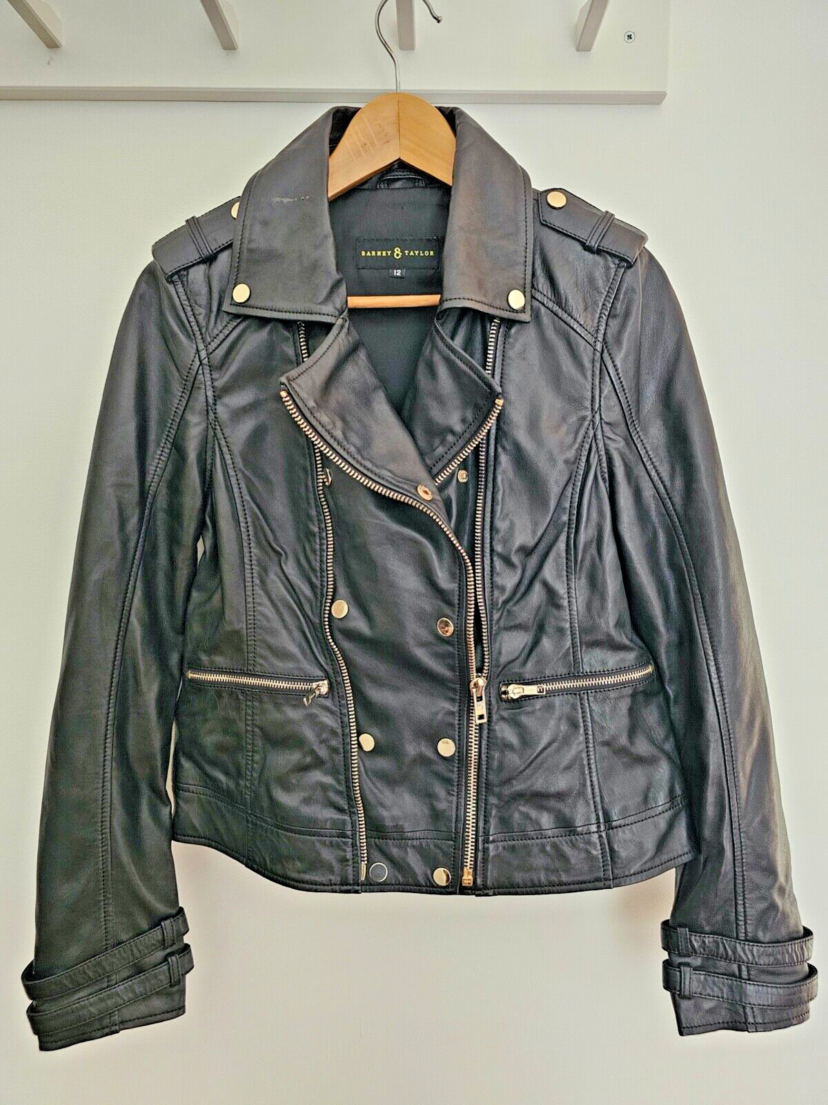 Stunning Barney Taylor vintage black leather jacket, … - Gem