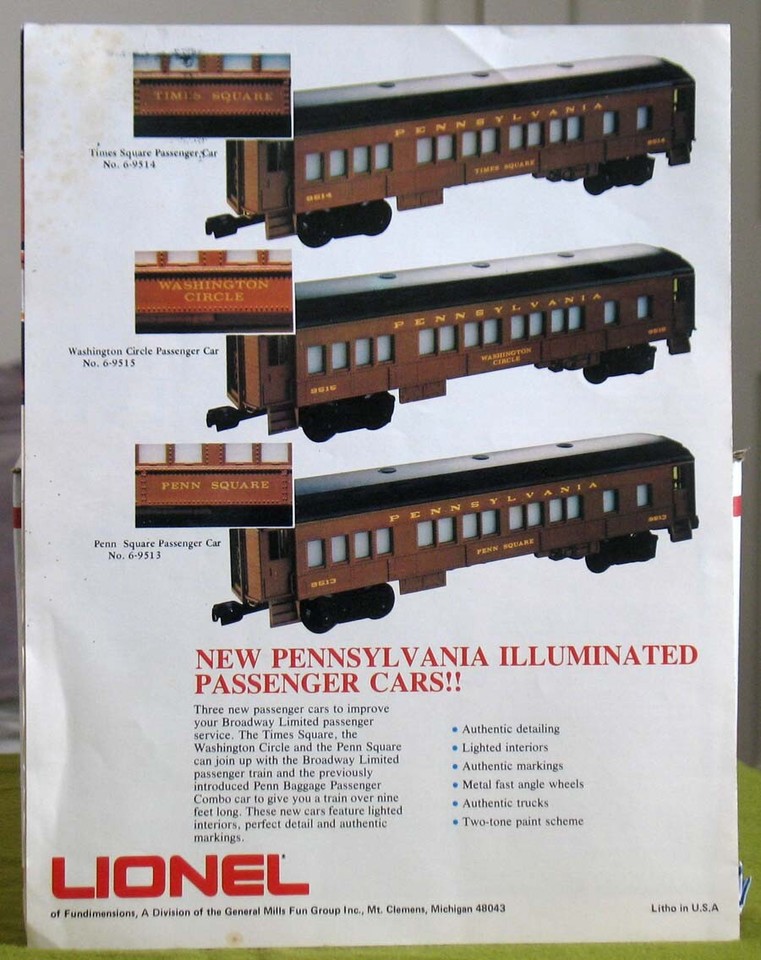 1976 Lionel Liberty Bicentennial Train Set & Penn Brochure Tom's Train ...