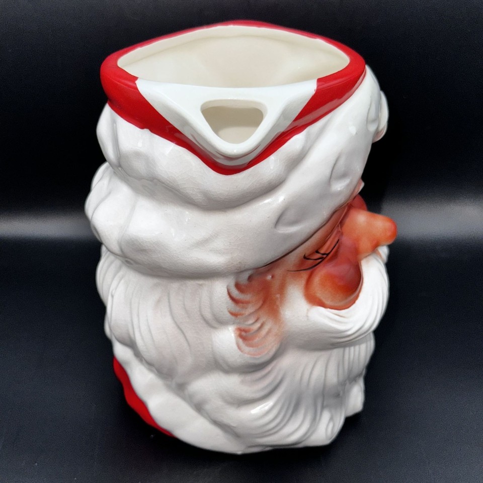 Vintage Brinn's Winking Santa Claus Ceramic Pitcher Jug Japan Hand ...