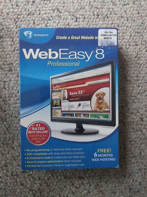 Avanquest WebEasy 8 Professional - Full Version for Windows 18059100947| eBay