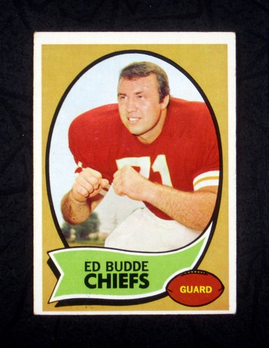 1970 TOPPS SET BREAK #177 Ed Budde Kansas City Chiefs NO SURFACE FLAWS ...