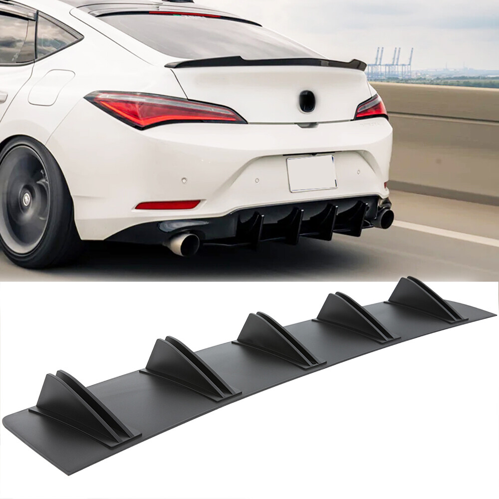 Rear Bumper Diffuser Shark 5 Fins Spoiler Lip Splitter For Acura ...