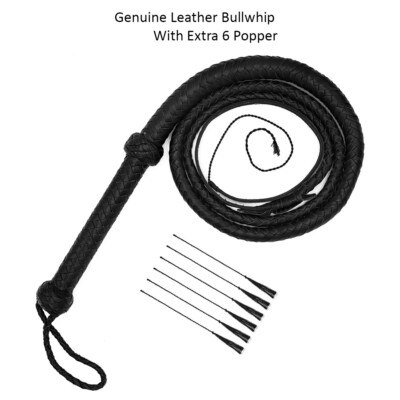 Real Cowhide Leather Bullwhip 04 to 08 Feet Long Handmade 12 Plaits ...