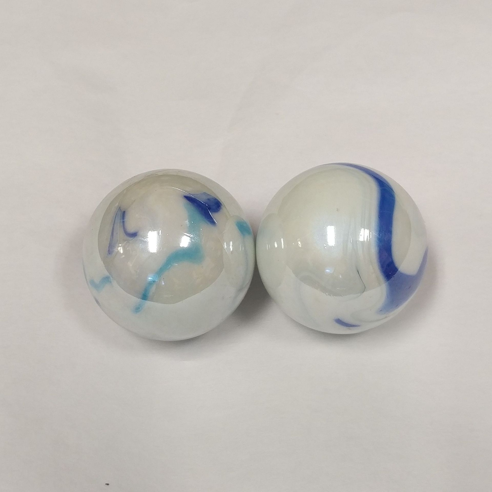2 pcs White Tiger Shark Mammoth 1.6" Marbles / MegaFun Mega Marbles | eBay