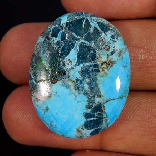 Naturel Fabuleux Tibet Turquoise Ovale Cabochon 36.15Cts. Libre Pierre ...