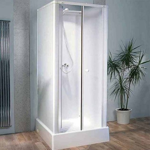 White Self Contained Shower Cubicle 800mm Static Homes Caravans Guest ...