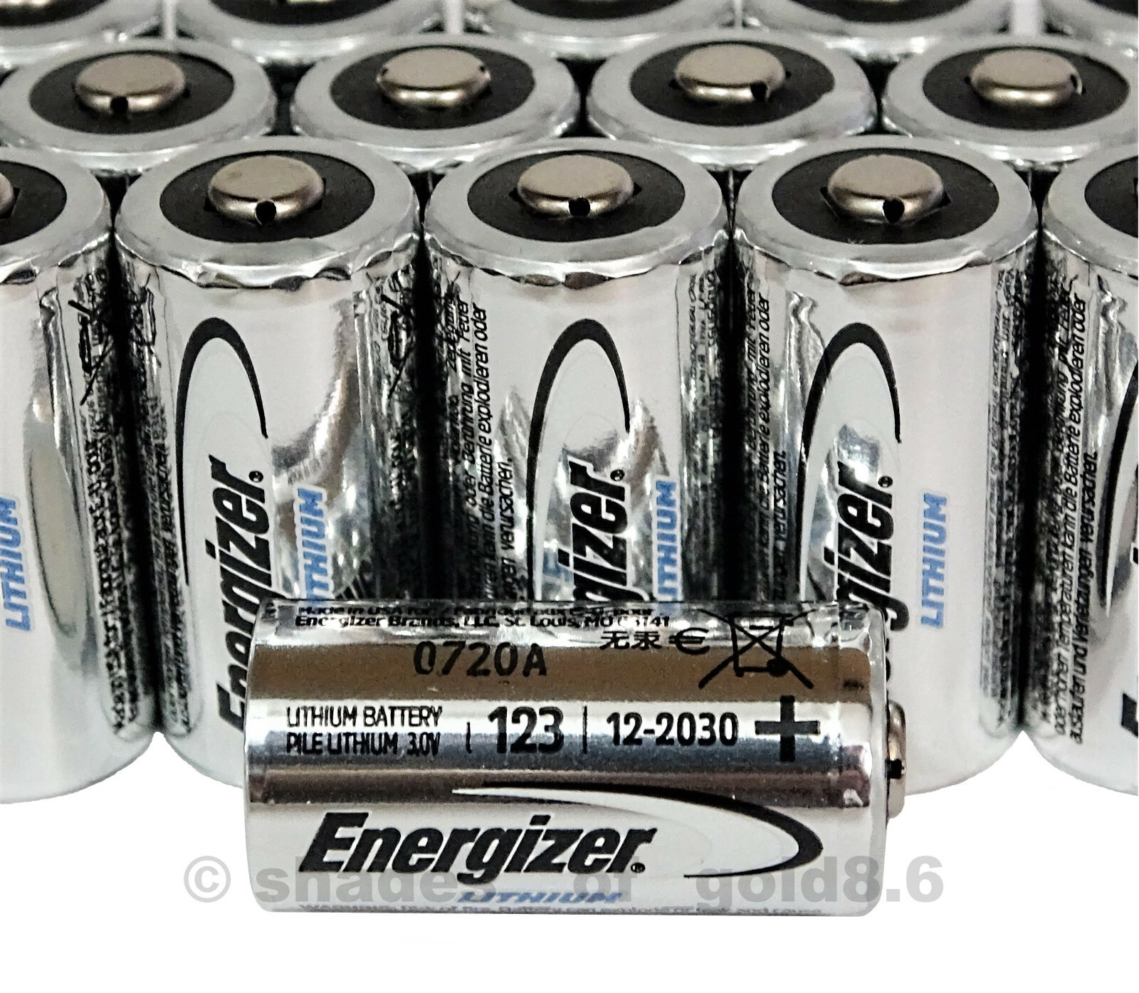20 x CR123 Energizer 3V Lithium Batteries (CR123A, DL123, 123, EL123 ...