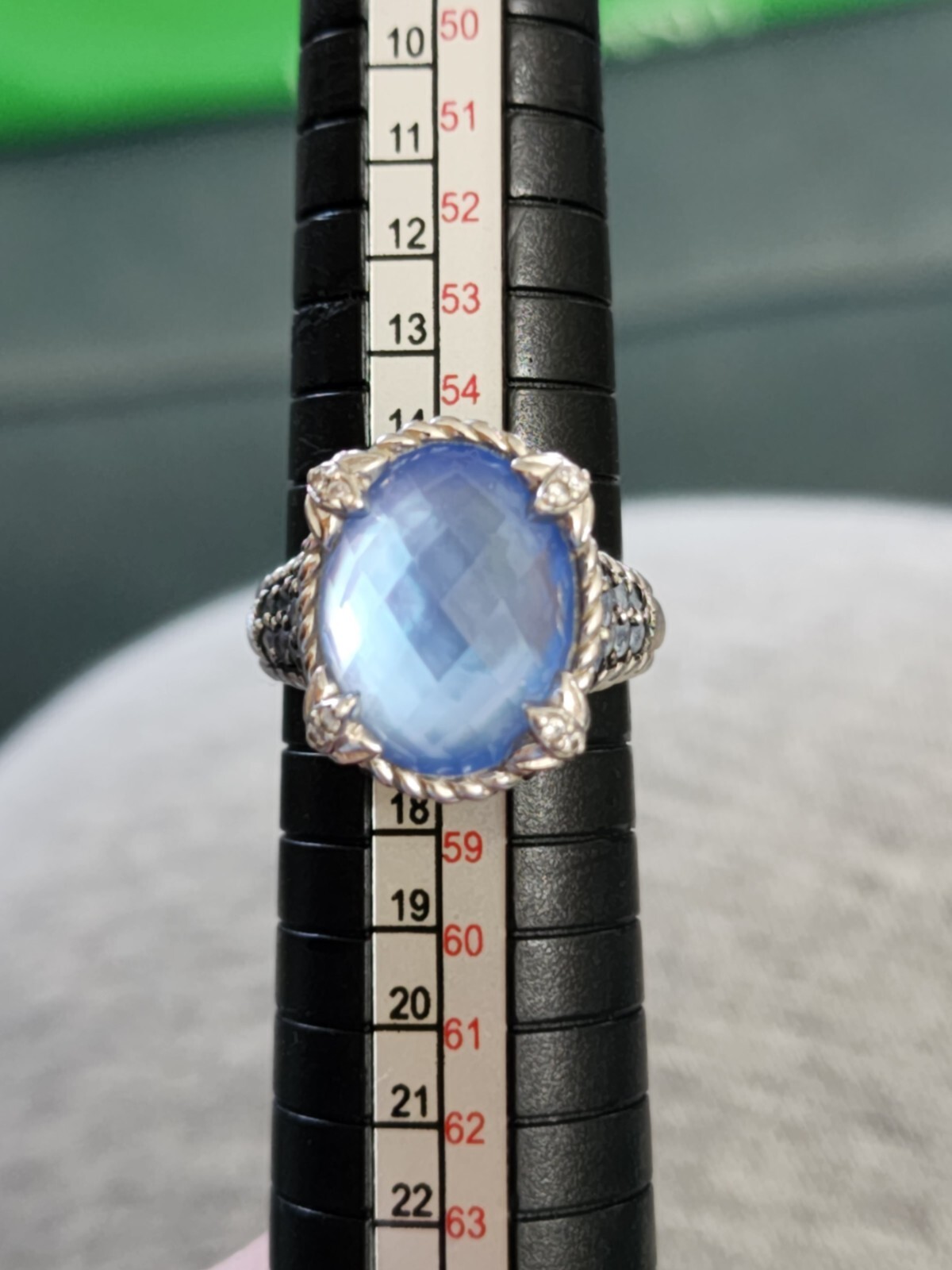 Judith Ripka Sterling 925 Blue Quartz Doublet And Blu… - Gem