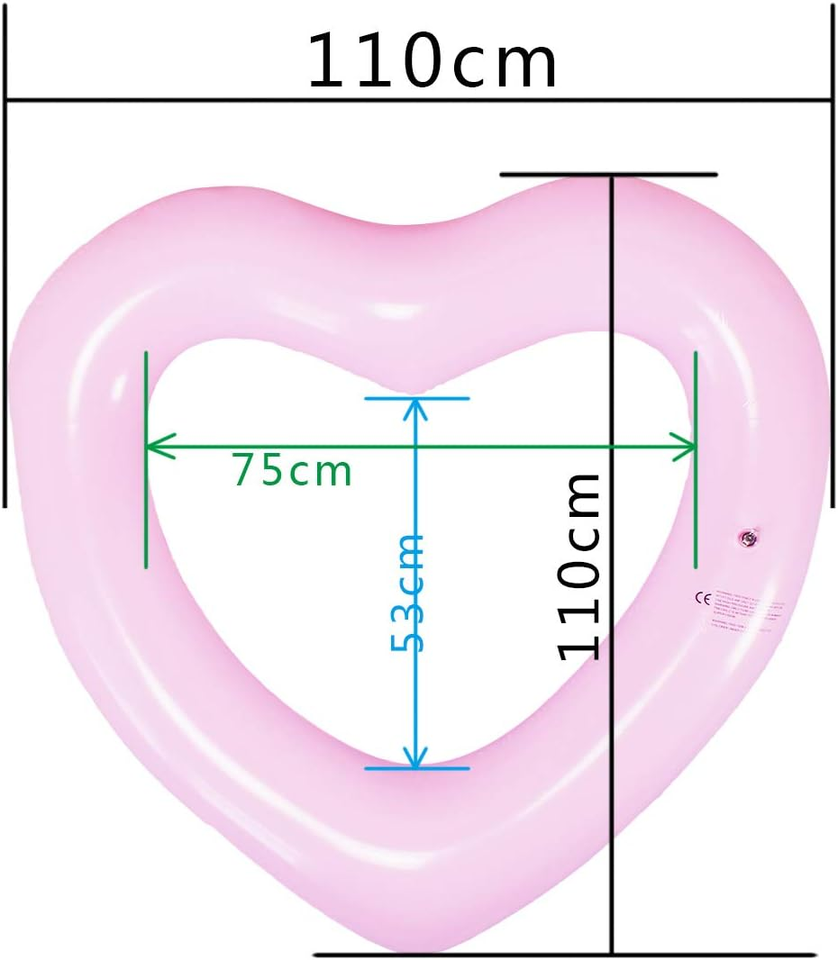 Heart Swimming Pool Float Loungers Tube, Water Fun Beach Party Toys for ...