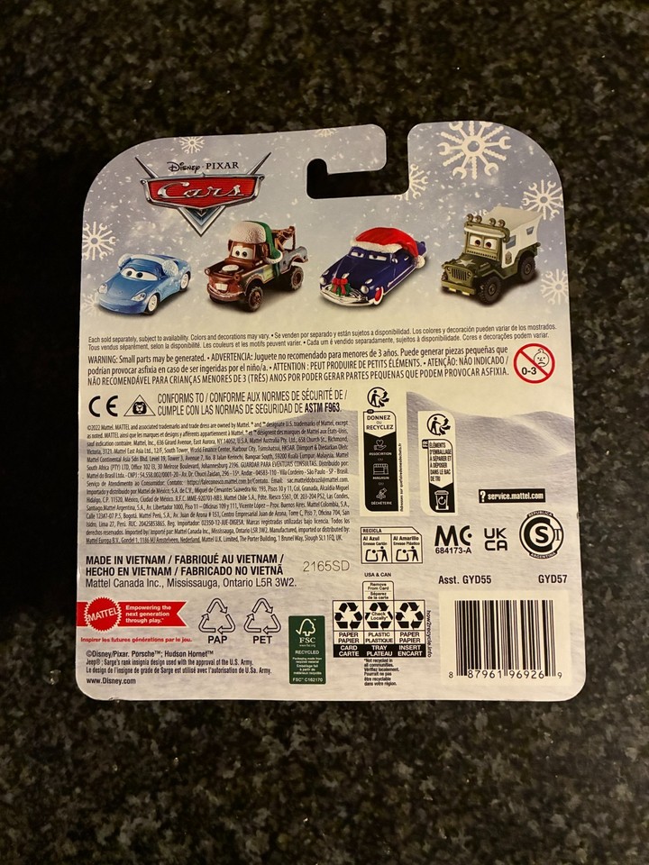 DISNEY PIXAR CARS WINTER CHRISTMAS HOLIDAY LIGHTNING MCQUEEN | eBay