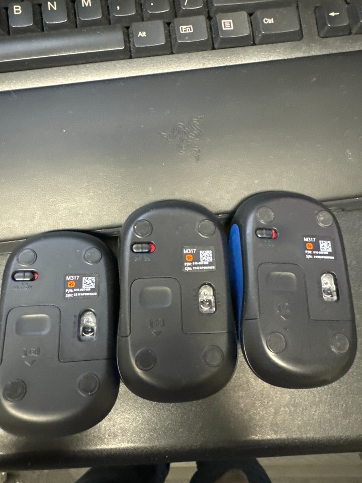 3x Logitech Design Collection Wireless Mouse M317 (no usb dongle) READ ...