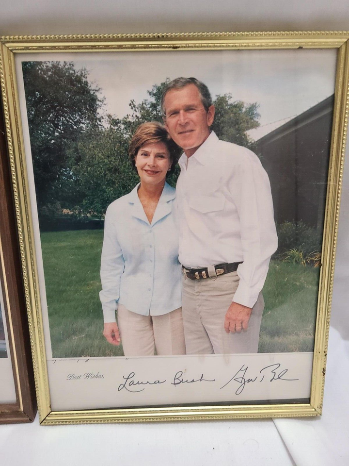 President George and Barbara Bush - George and Laura Bush - Signed ...