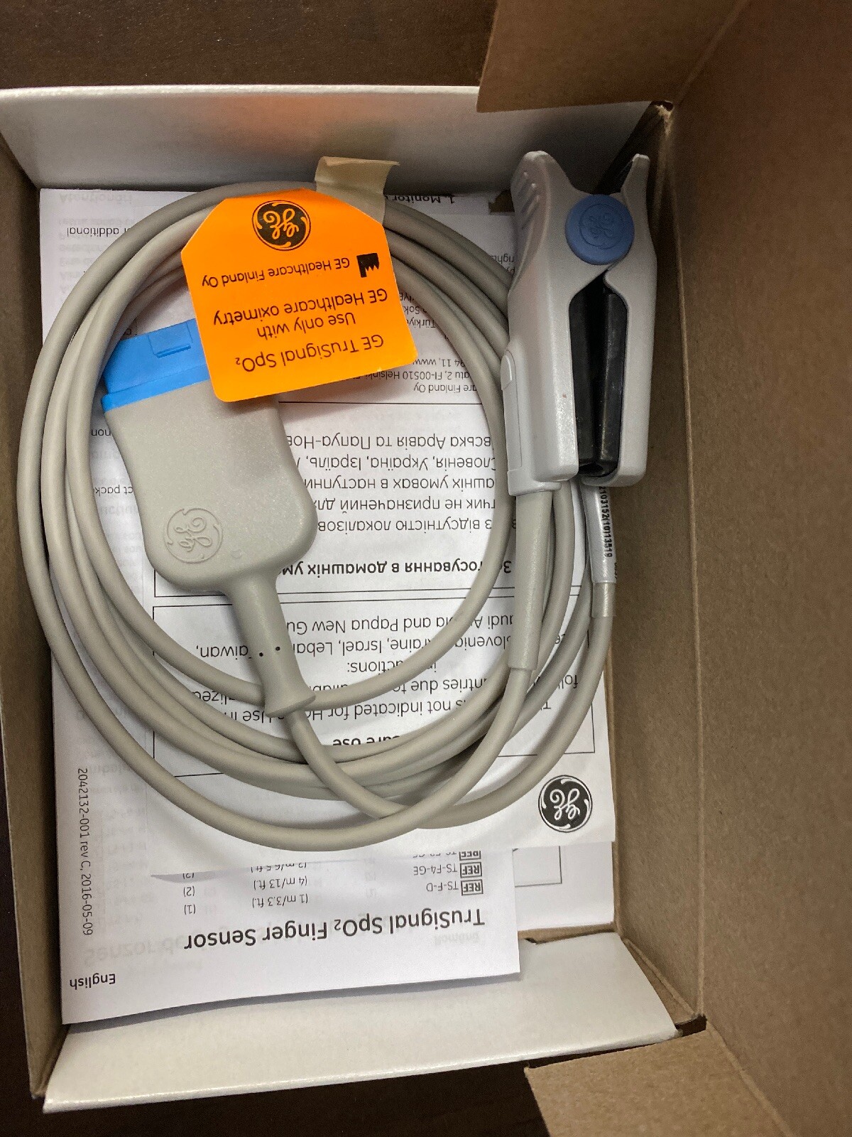 TS-F2-GE TruSignal SpO2 Reusable Finger Sensor 3 | eBay