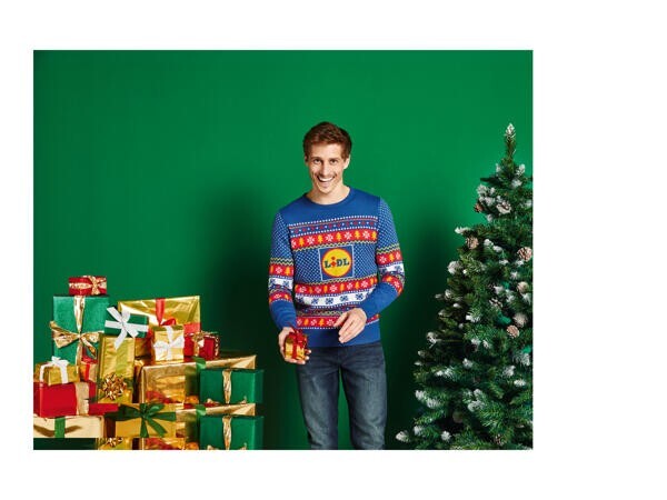 Official Lidl Novelty Christmas Jumper Men Women Soft Elasticated Lidl ...