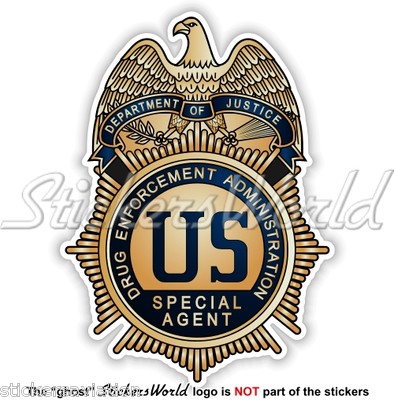 US Justice Department DRUG ENFORCEMENT ADMINISTRATION Badge DEA Sticker ...