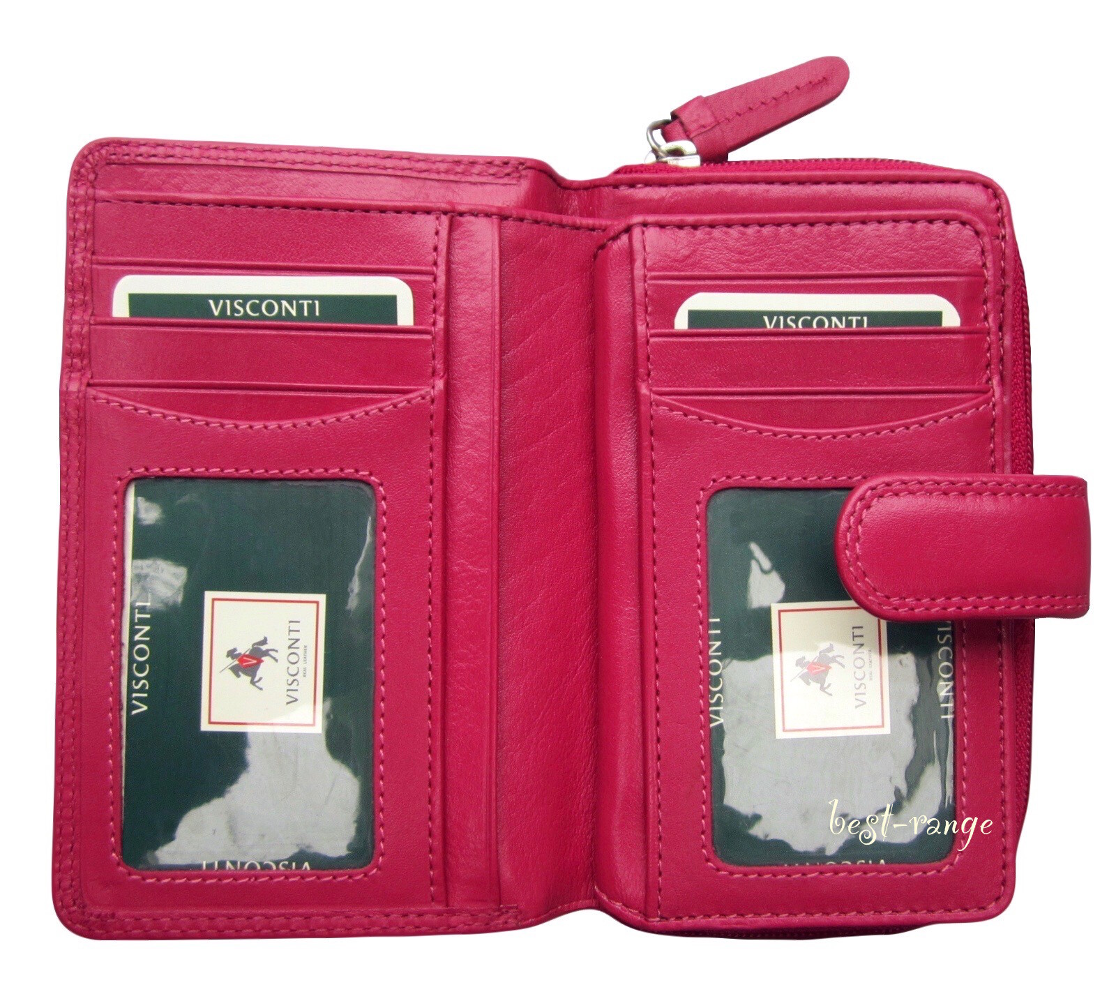 Ladies Leather Purse RFID Multi Compartment Soft Touch Visconti New in ...