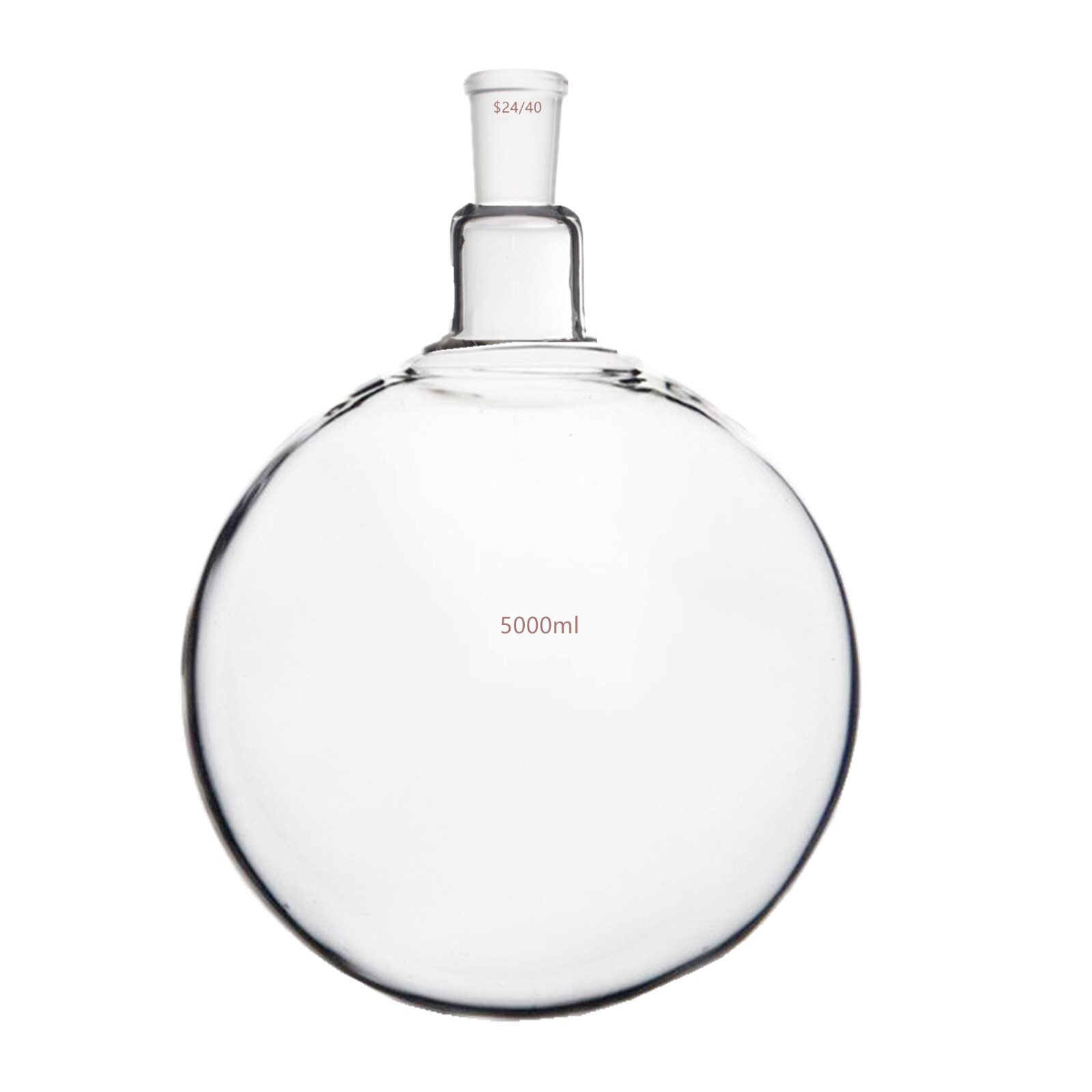 5000ml 24/40 Round Bottom Glass Flask Single Neck 5L Lab ...