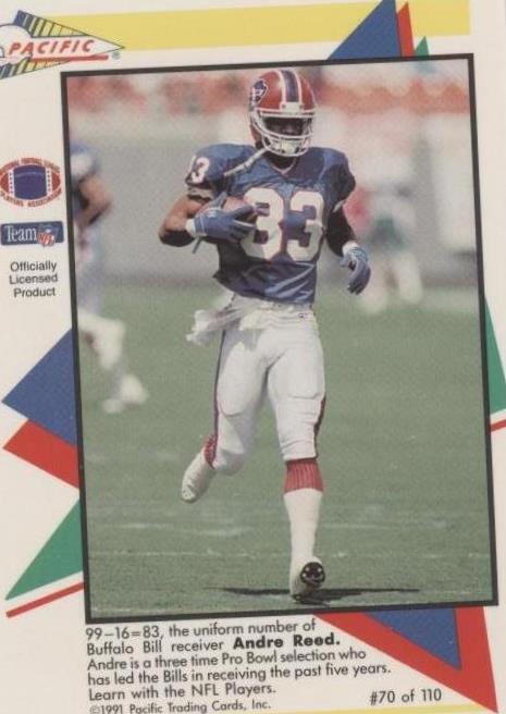 1991 Pacific Flash Cards - Andre Reed #70 for sale online | eBay