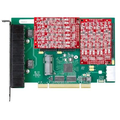 Digium A8P08B 8 Port Analog PCI Asterisk Card with 0 FXS 8 FXO 0 EC ...
