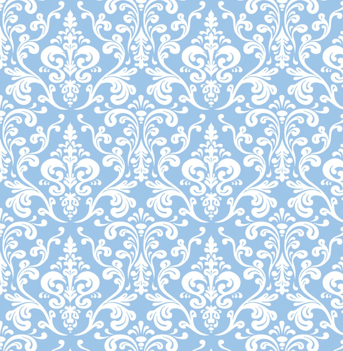 Light Blue Damask Wallpaper