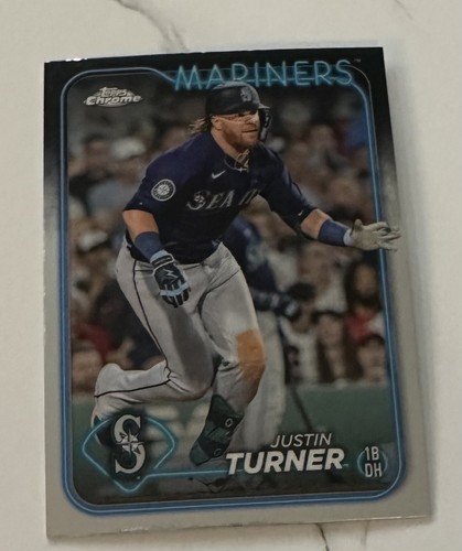 (1) 2024 Topps Chrome Card Free Ship Justin Turner Seattle Mariners | eBay