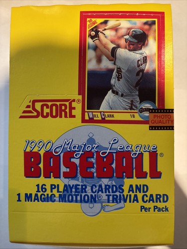 1990 Score Baseball Card Wax Pack Box | eBay