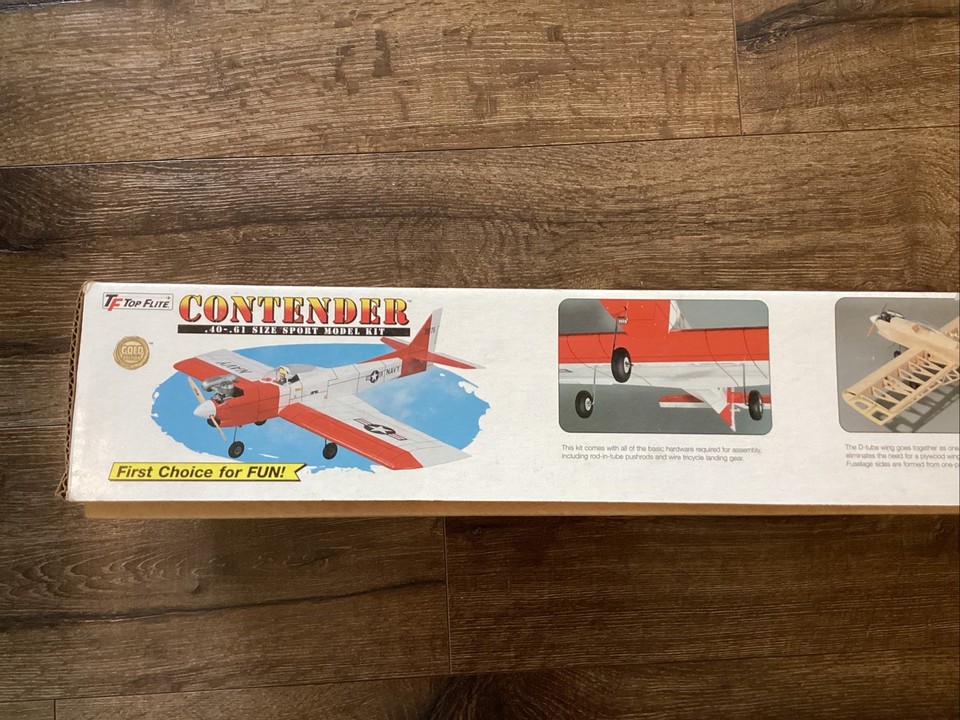 NOS New Sealed Top Flite contender RC Airplane Kit Free Ship | eBay