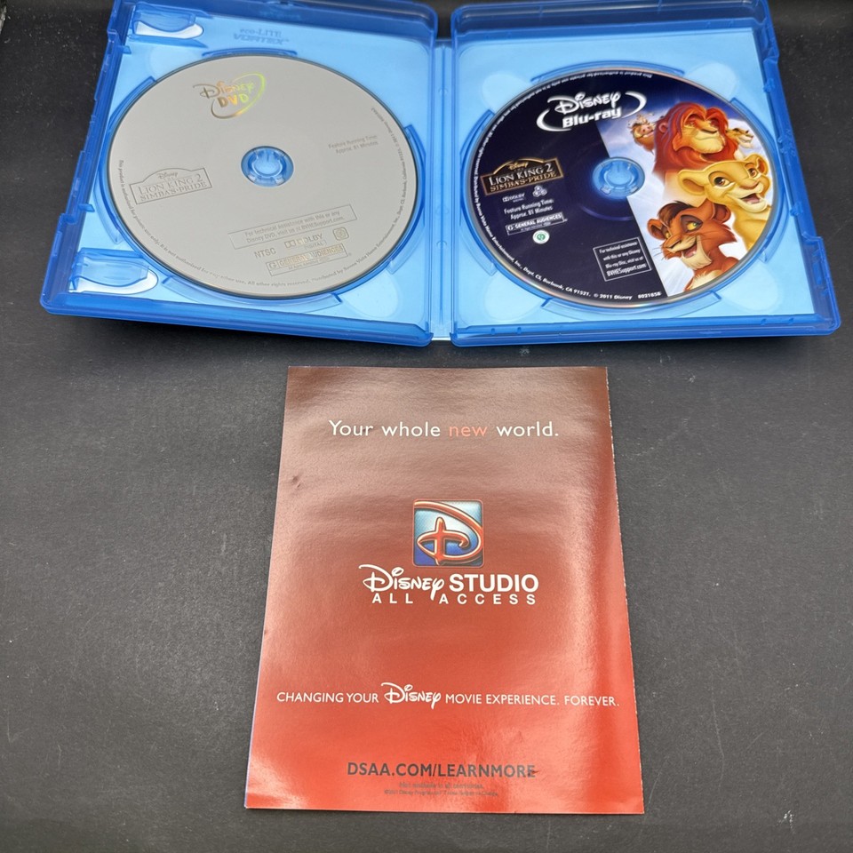 The Lion King 3D Blu-ray DVD 4 Disc Red Diamond Edition & 2 Simba’s ...
