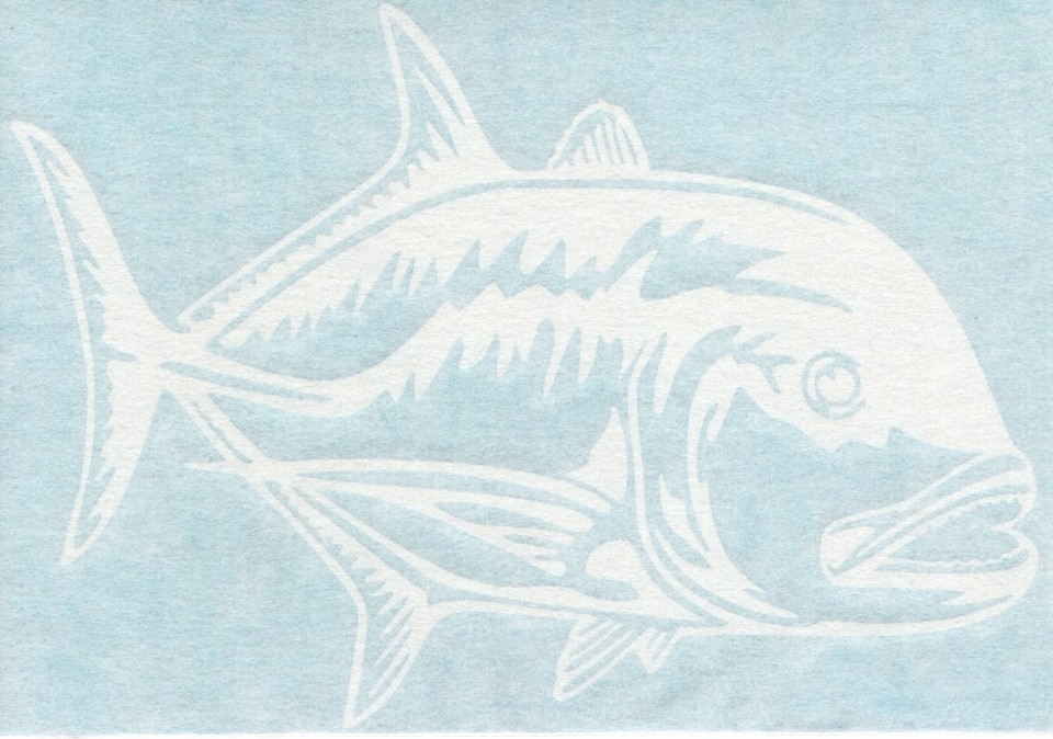 Giant Trevally Ulua Kingfish Auto Window High Quality Vinyl Decal ...