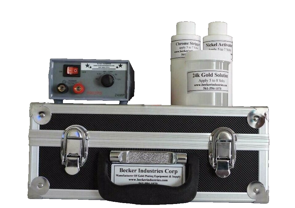 24kt Gold/Chrome/silver/Rhodium Plating Machine, includes 24K Gold ...