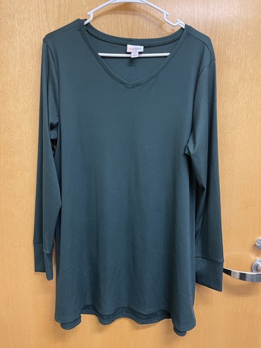 Lularoe Thin Stretchy Long Sleeve Hunter Green Shirt - Womens Size ...