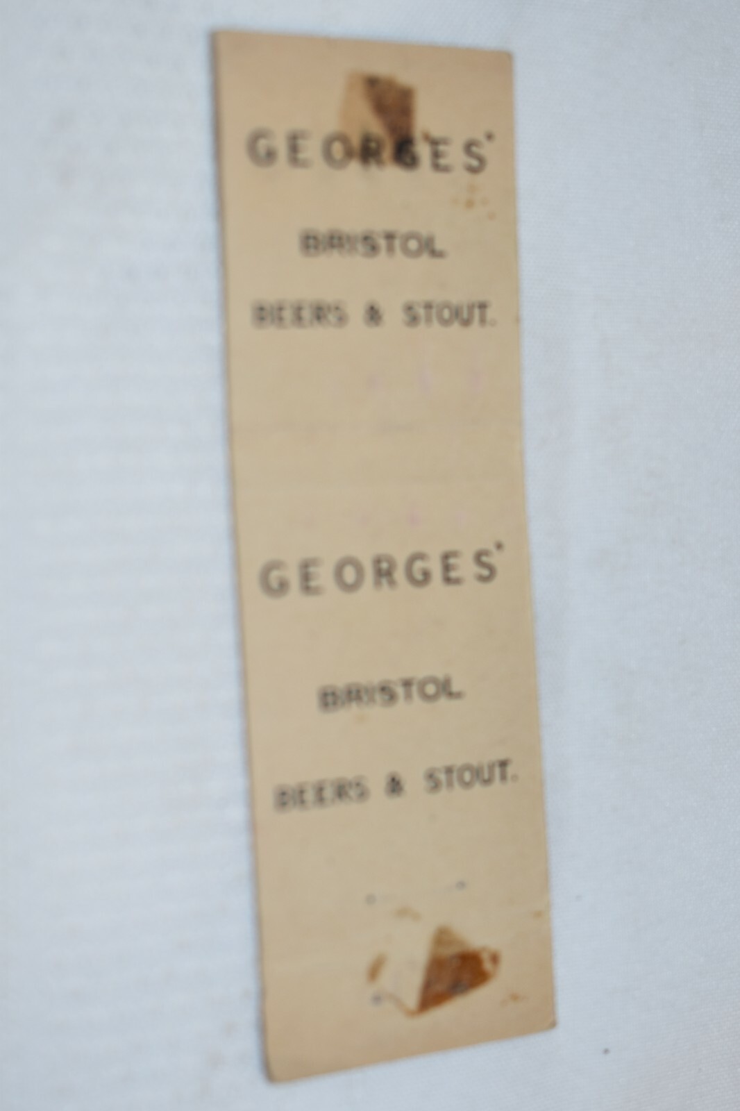 Georges' Bristol Beer and Stout 20 Strike Matchbook Cover | eBay