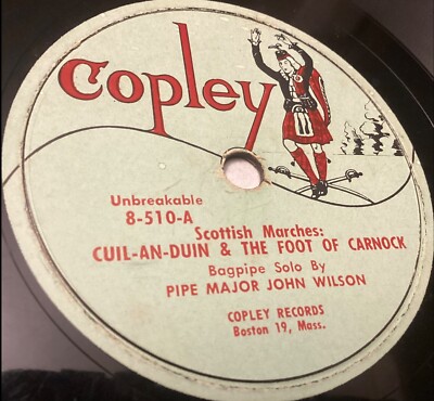 Pipe Major John Wilson 78 RPM 1950 Copley Original | eBay