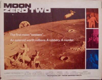 MOON ZERO TWO half sheet movie poster 22x28 HAMMER 1969 | eBay