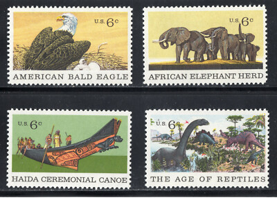 1387-1390 * NATURAL HISTORY * U.S. Postage Stamps Set Of 4 Singles MNH ...