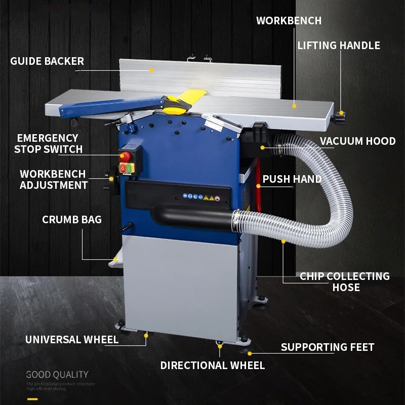 Multi-functional Bench Planer with Integrated Flat Planer and Press ...